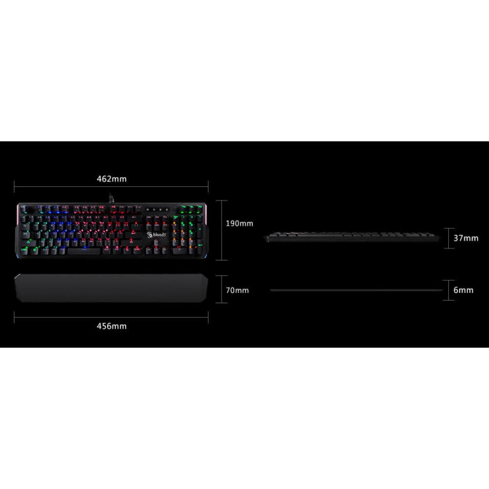 Bloody B885N Lightening Speed Light Strike Ultra Fast Gaming Mechanical ...